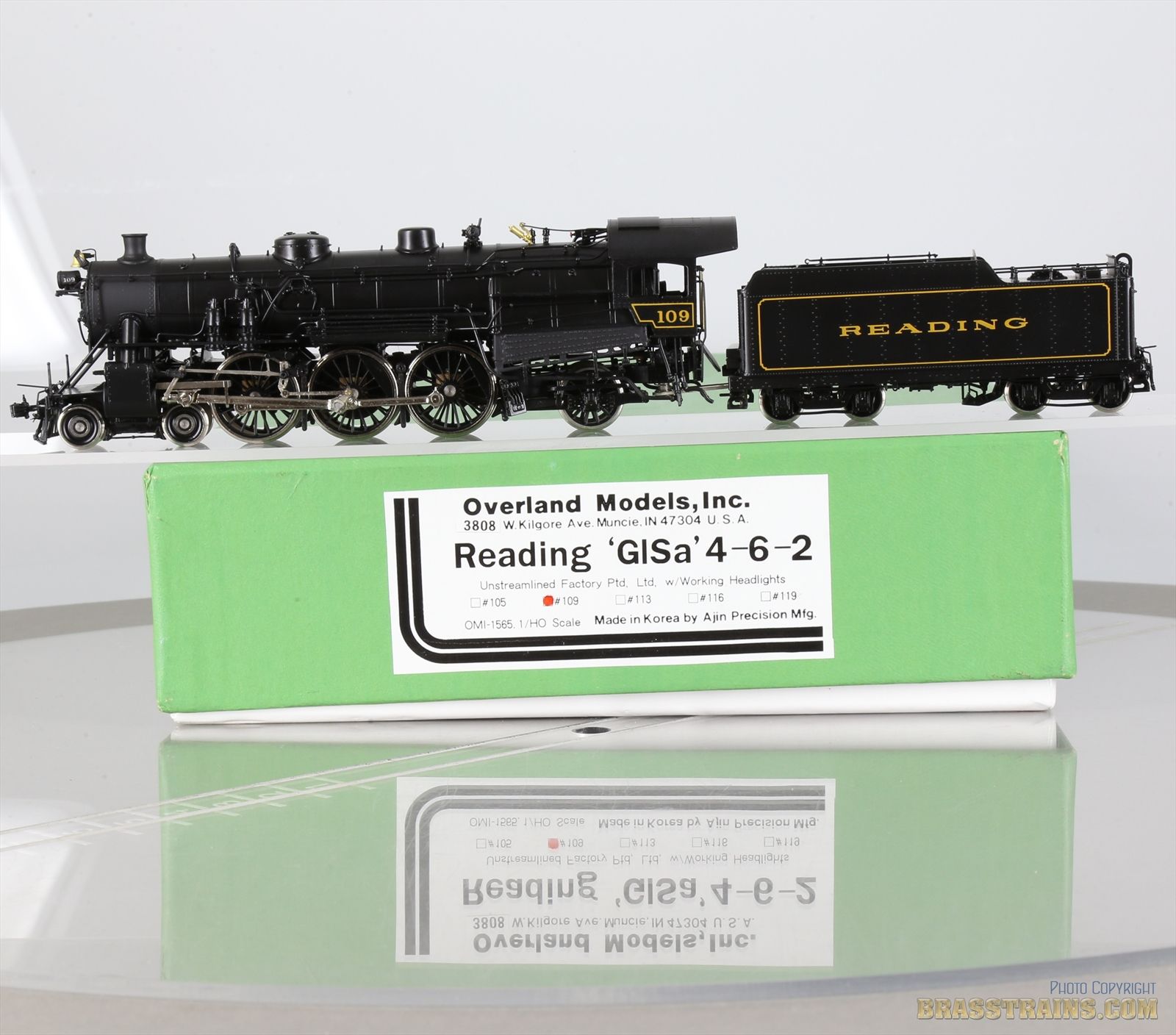 HO Scale Brass Model Train - OMI 1565.1 Reading 4-6-2 G1Sa ...