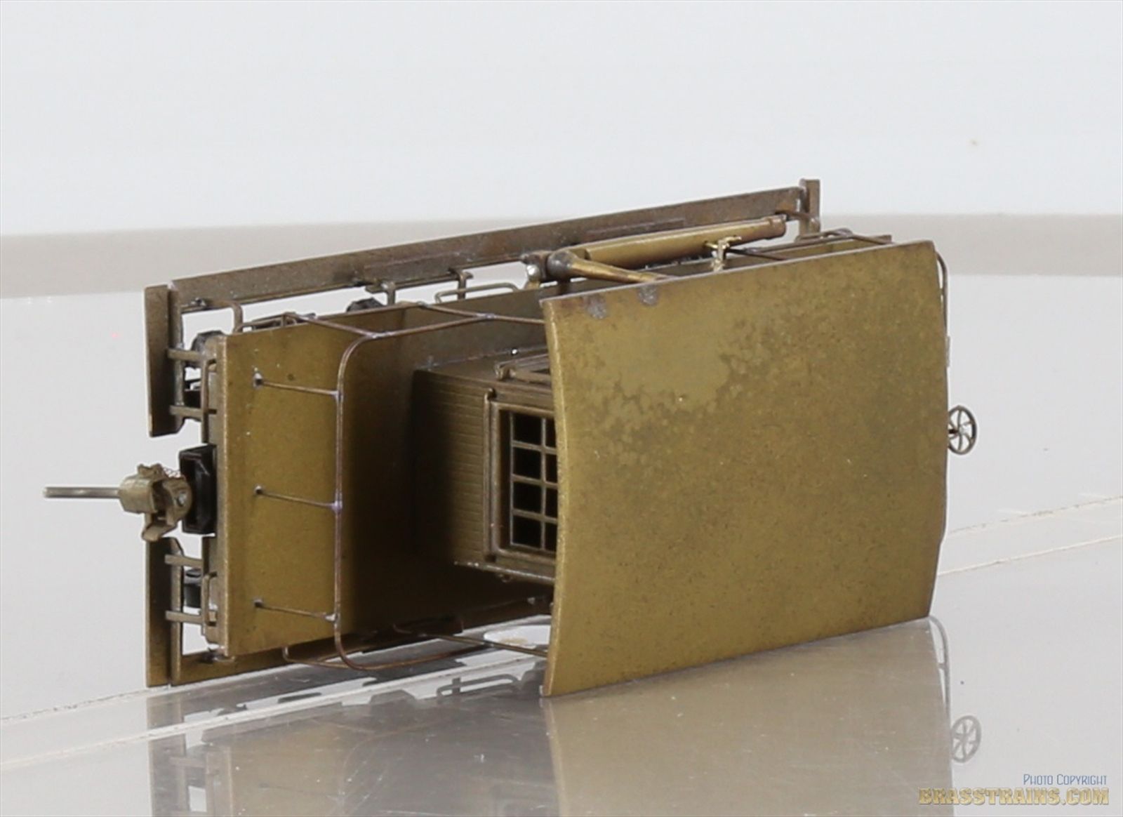 HO Brass Model - Custom Brass RS-608 PRR Poling Car - Unpainted