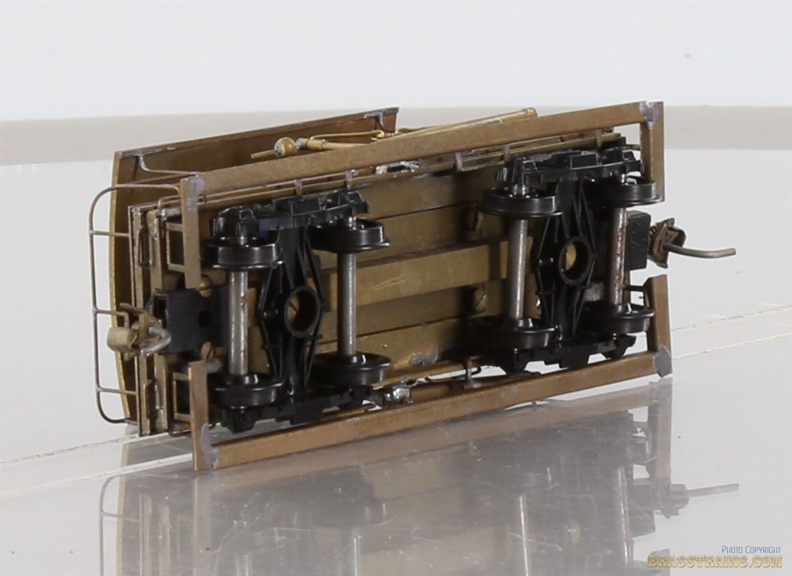 HO Brass Model - Custom Brass RS-608 PRR Poling Car - Unpainted