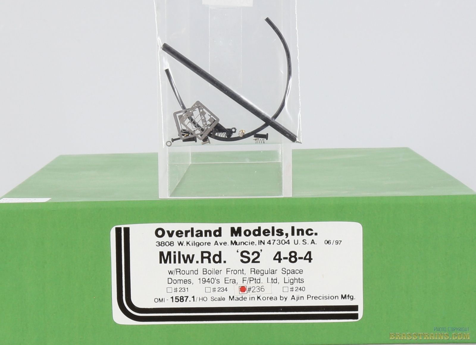 HO Scale Brass Model - OMI 1587.1 MILW Milwaukee Road S2 4-8-4 #236 - F/P