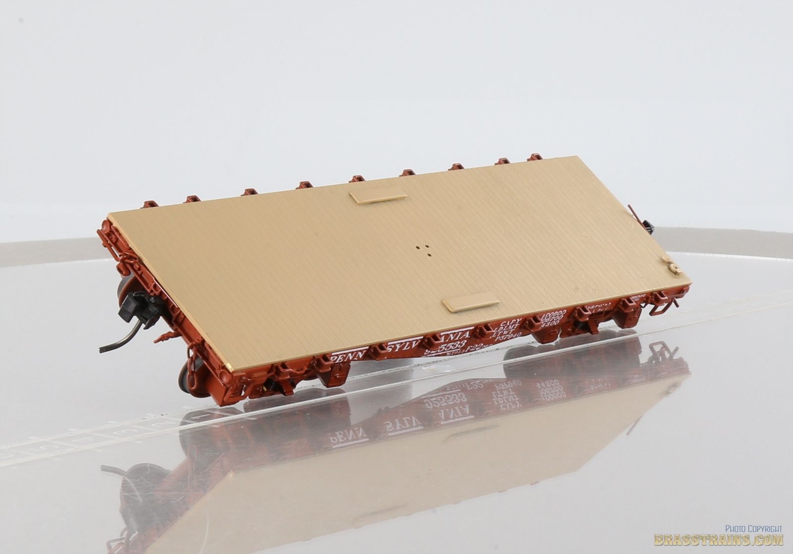 O Brass Model - RYM 2100228 PRR Pennsylvania F22 2 Flatcars Flats w ...