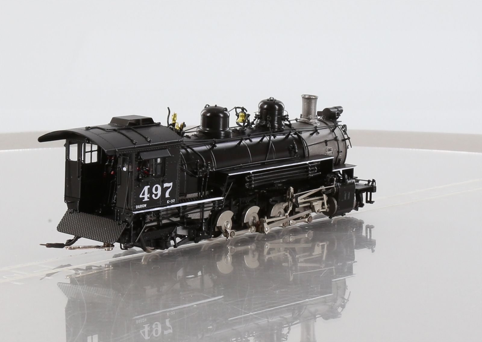 HOn3 Brass Model Train - PSC 17148-8 D&RGW Rio Grande 2-8-2 K-37 #497 w ...