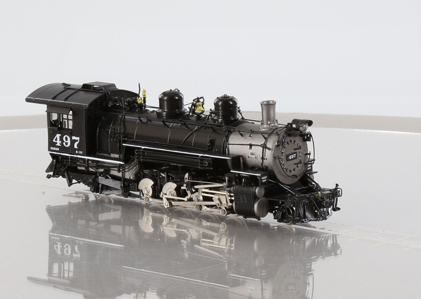 HOn3 Brass Model Train - PSC 17148-8 D&RGW Rio Grande 2-8-2 K-37 #497 w ...
