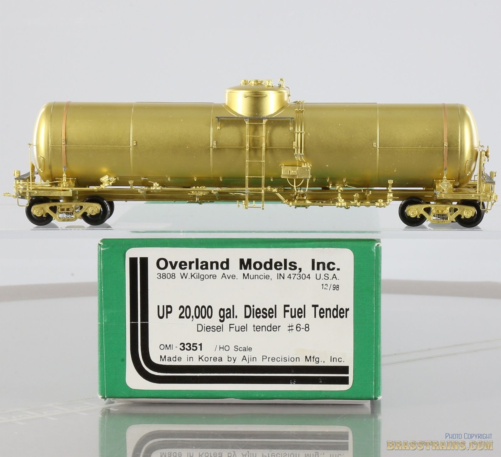 HO Brass Model - OMI 3351 UP 20,000 Gallon Diesel Fuel Tender #6-8 ...