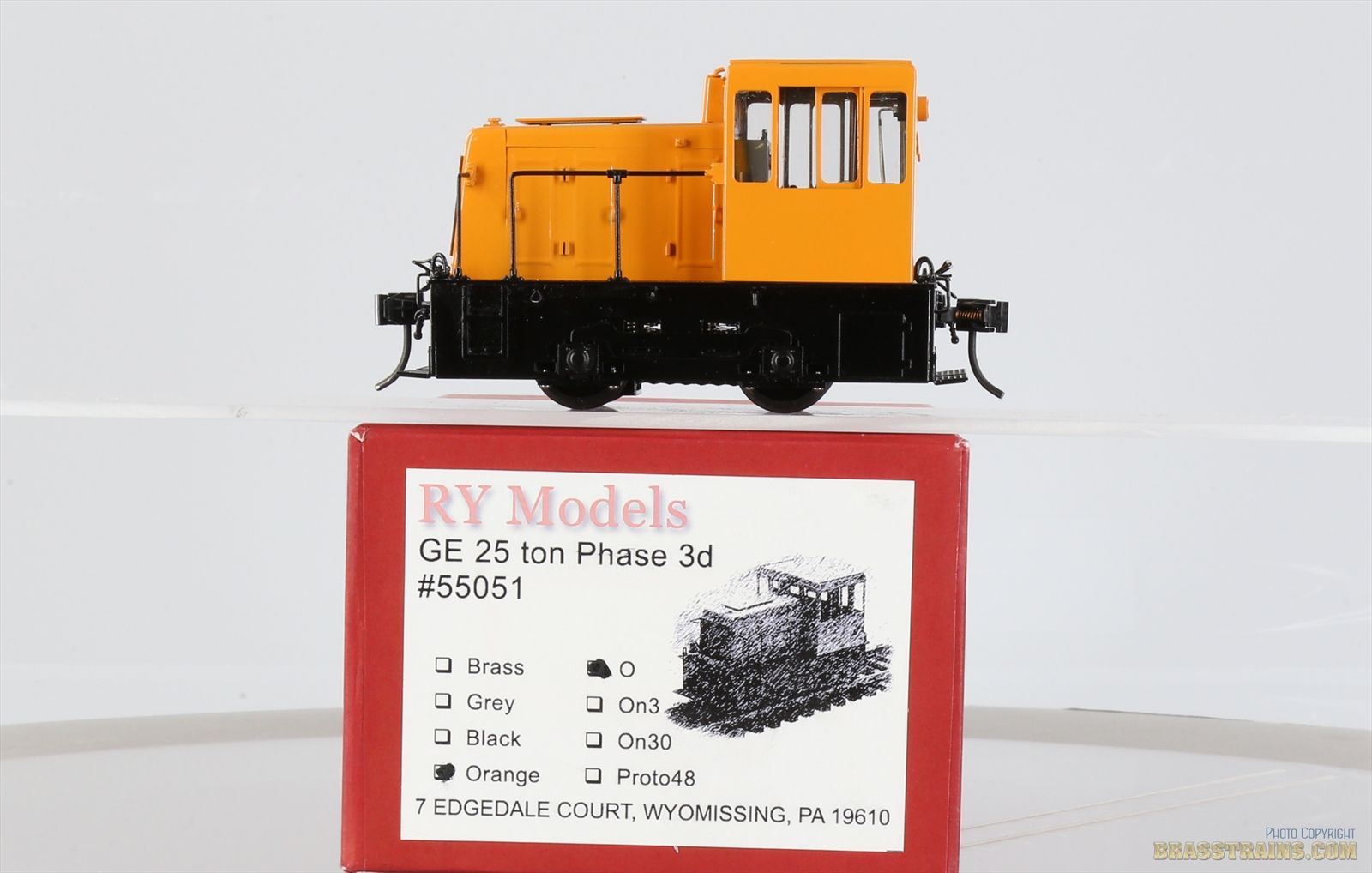O Scale 2-Rail Brass Model Train - RYM RY 55051 Rich Yoder GE 25 Ton ...