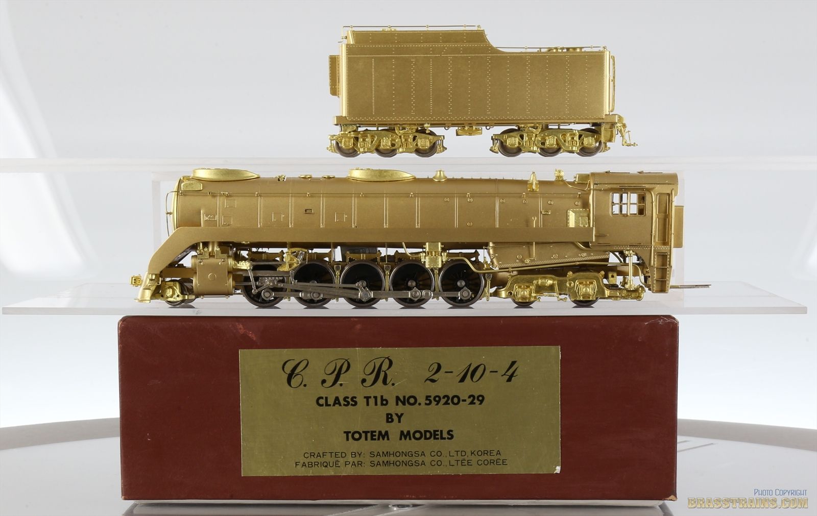HO Brass Model Train - Totem CPR T1b 2-10-4 #5920-29 Canadian Pacific ...