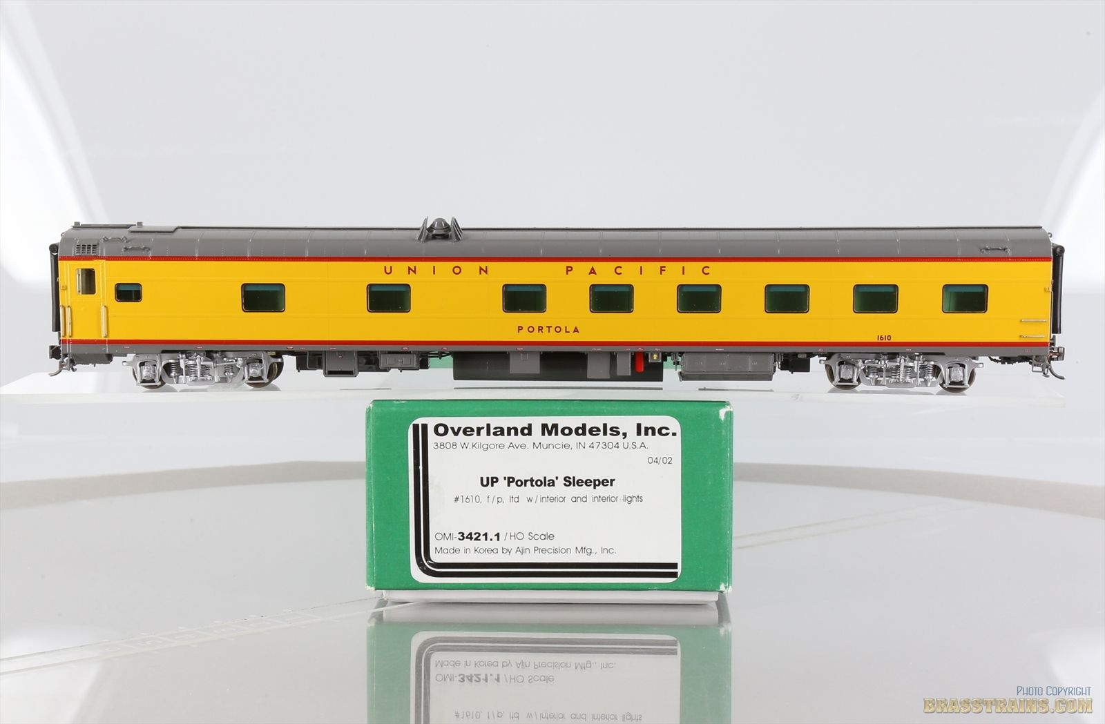 HO Brass Model - OMI 3421.1 UP Union Pacific Sleeper - Portola #1610 ...