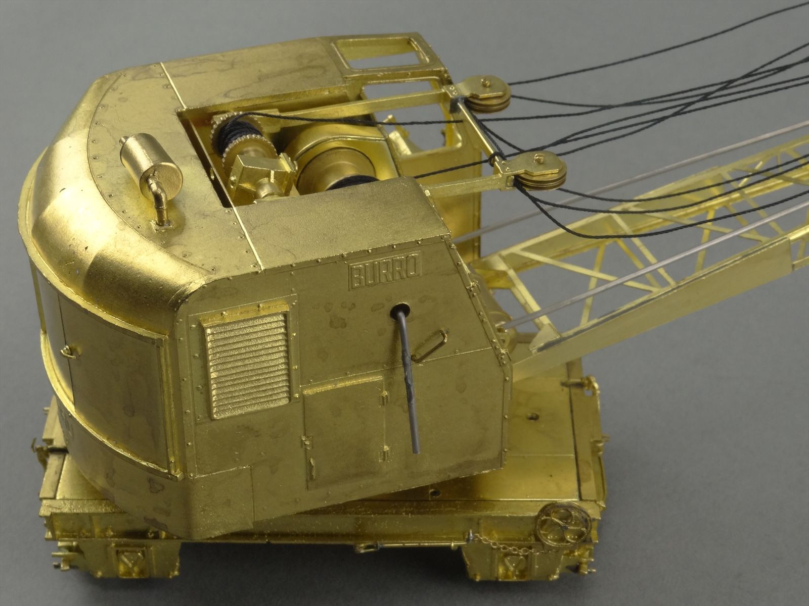 O Scale 2-Rail Brass Model Train - OMI 0016 Burro Work Crane - Powered ...