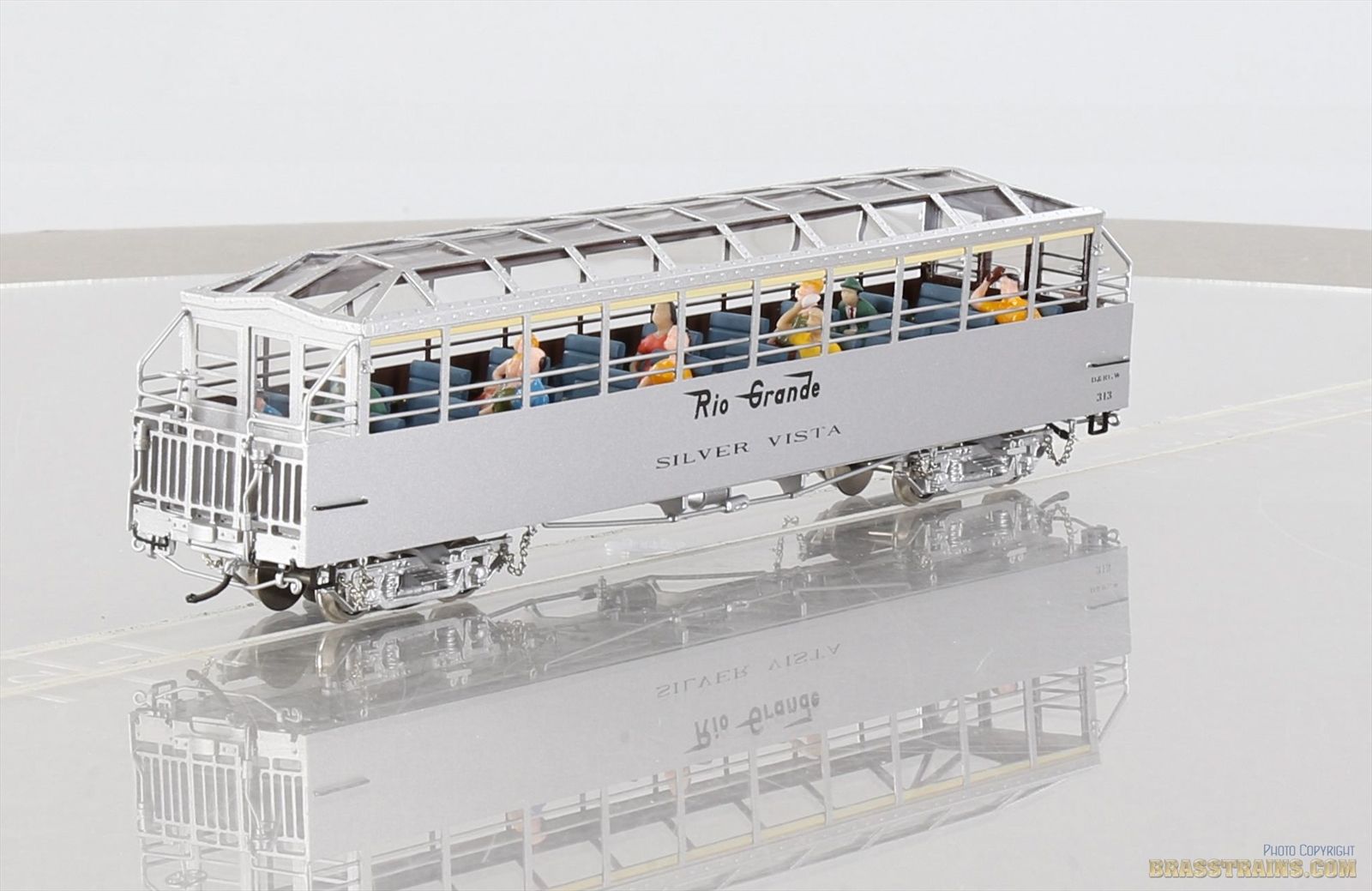 HOn3 Brass Model Train - BLW D&RGW Rio Grande Excursion Car #313 Silver ...