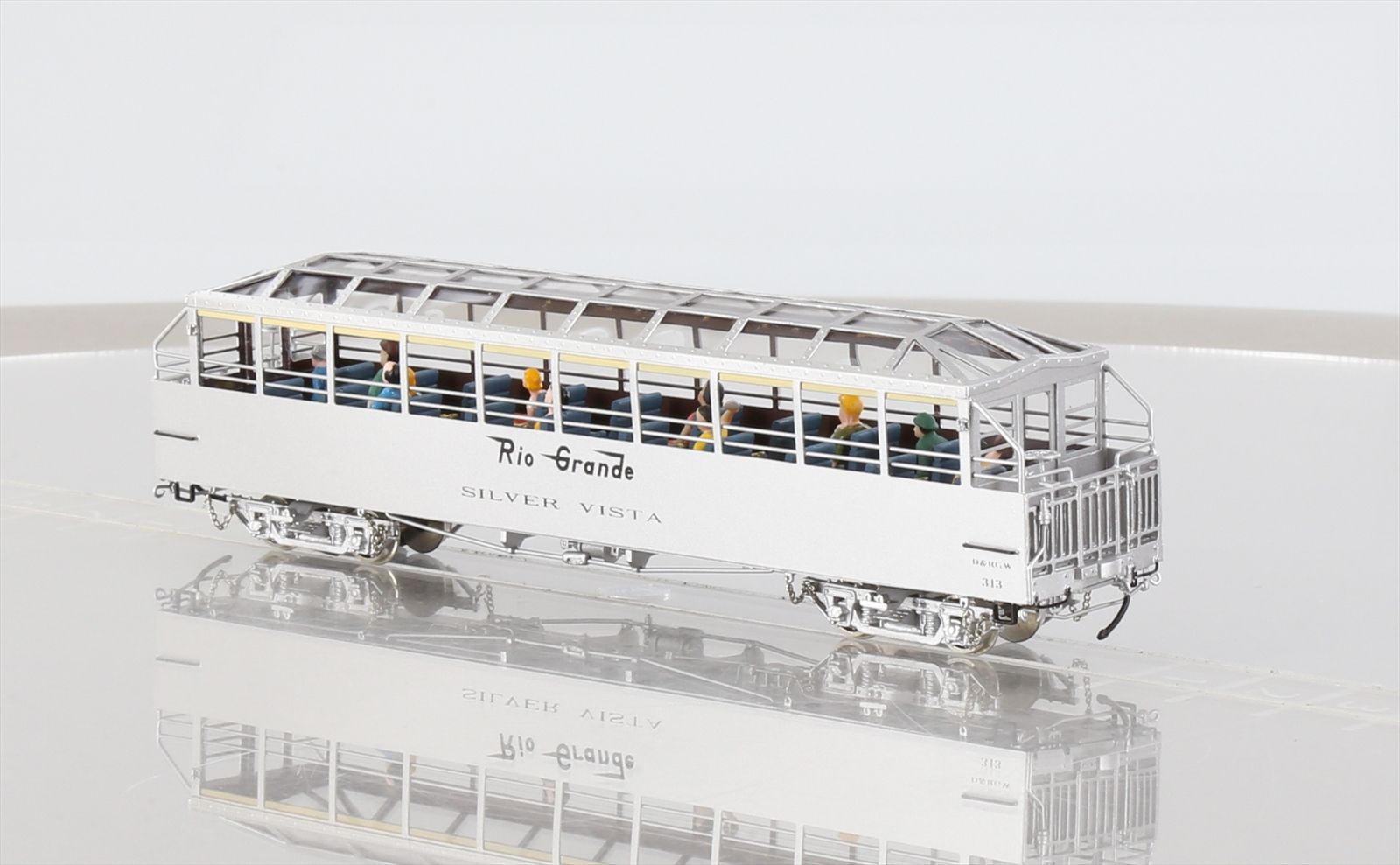 HOn3 Brass Model Train - BLW D&RGW Rio Grande Excursion Car #313 Silver ...