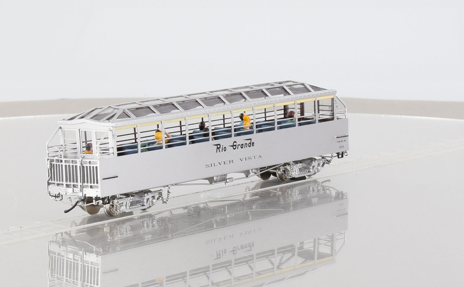 HOn3 Brass Model Train - BLW D&RGW Rio Grande Excursion Car #313 Silver ...