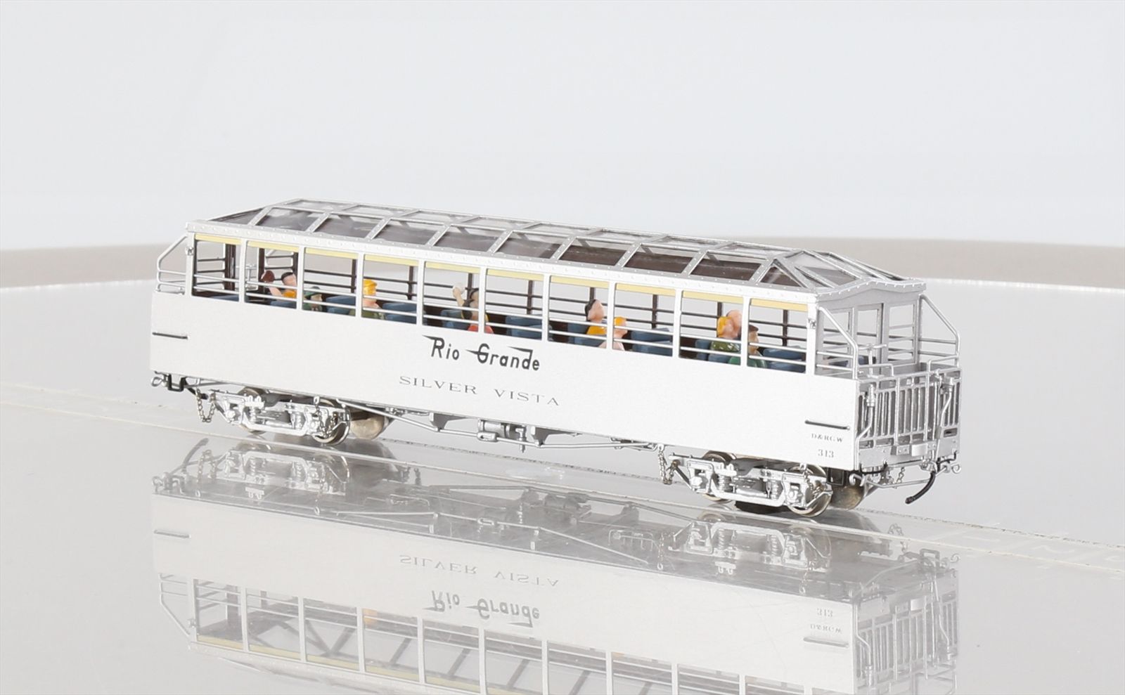 HOn3 Brass Model Train - BLW D&RGW Rio Grande Excursion Car #313 Silver ...