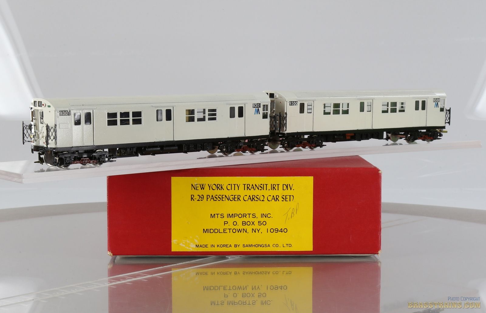 HO Brass Model Train - MTS Imports New York City IRT R-29 Subway 2 Car ...