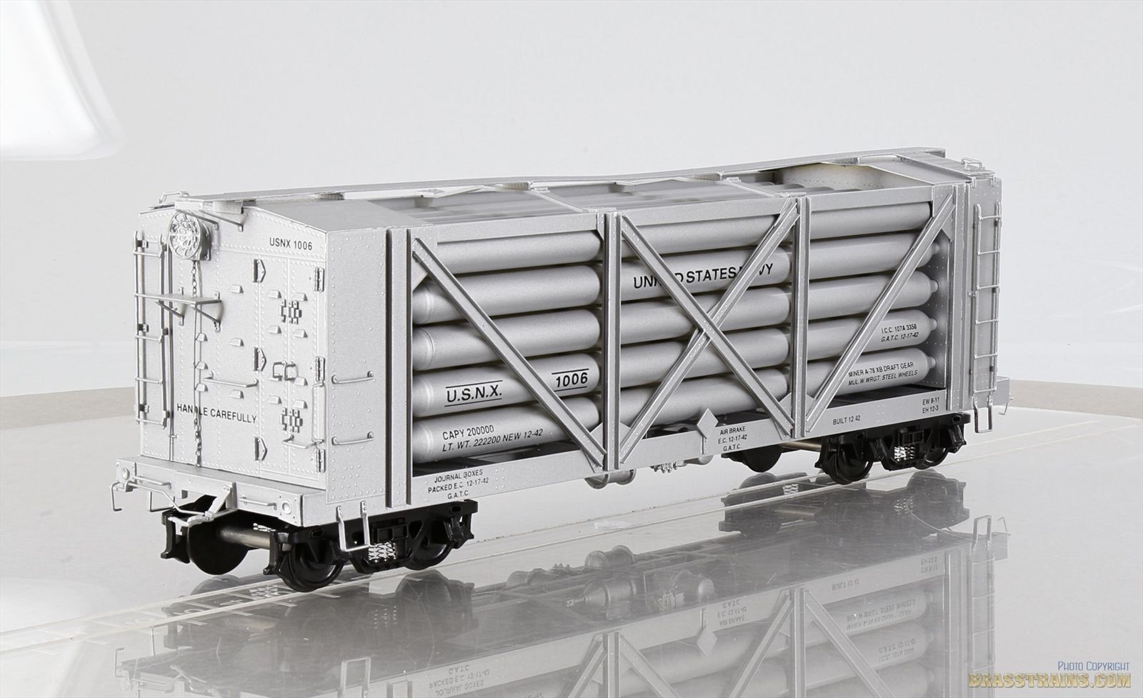 O Scale Brass Model Freight Car - Pecos River PRB 4491 US Navy USNX ...