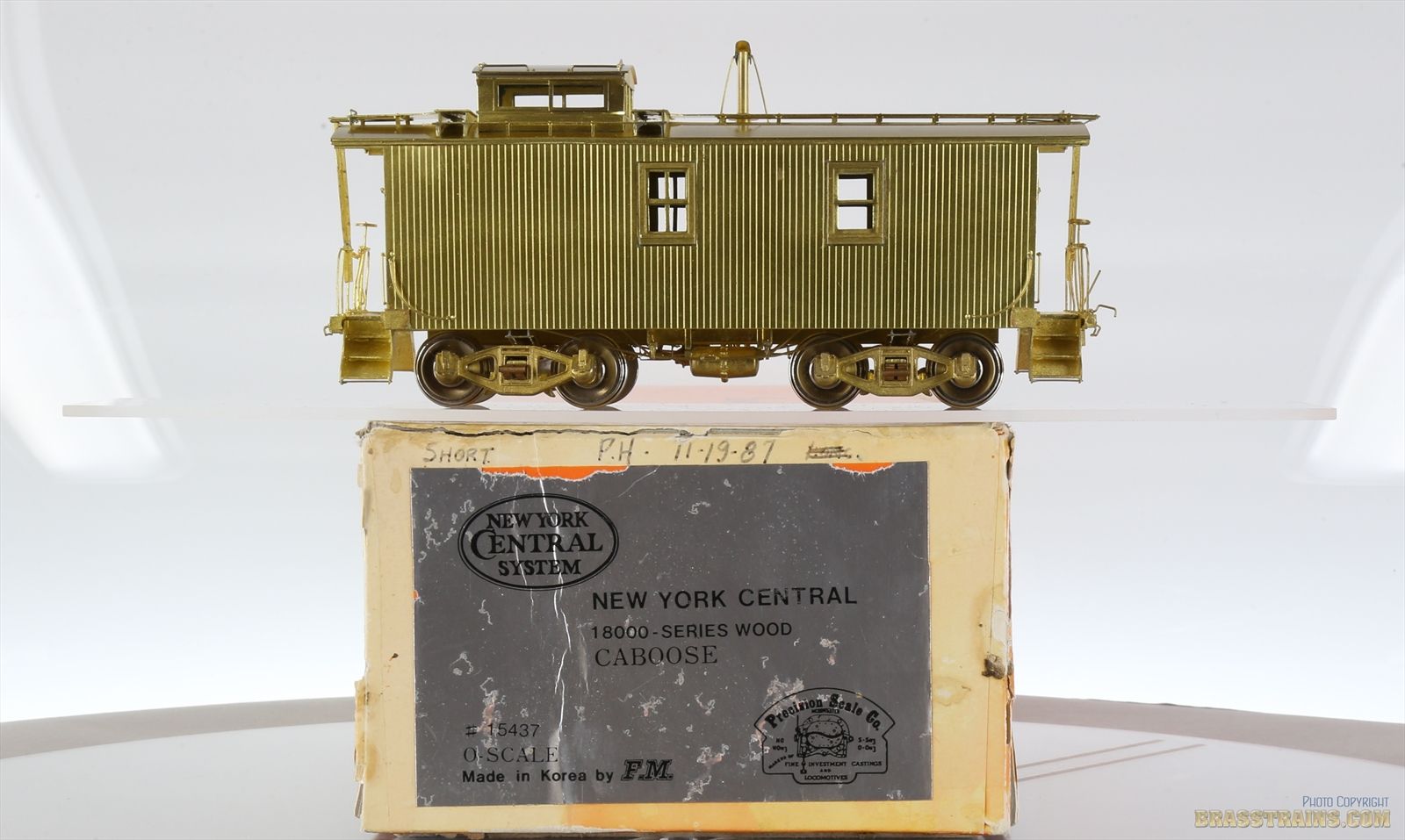 O Scale Brass Model - PSC 15437 NYC 18000 Series Wood Caboose - Unpainted