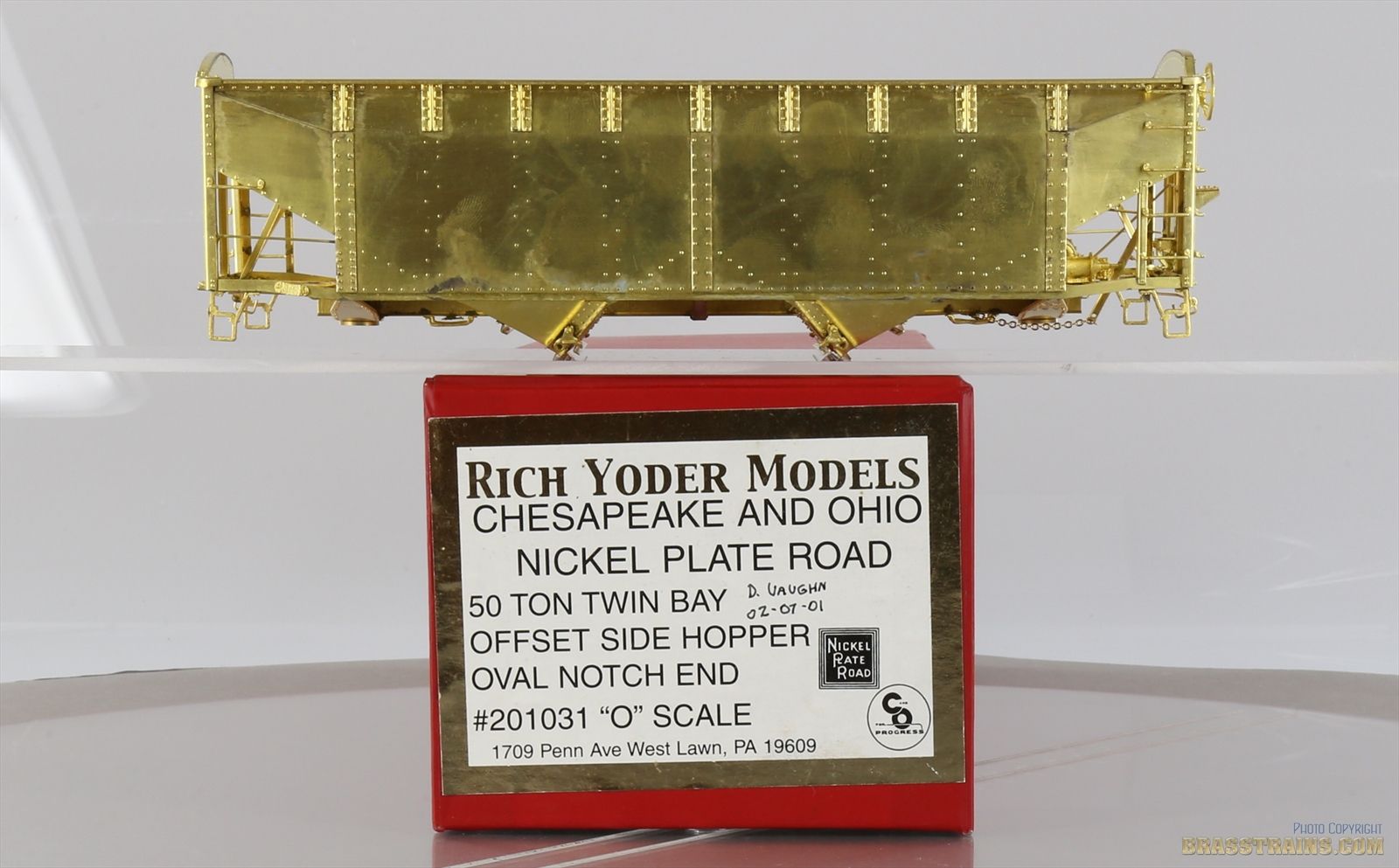 O Scale Brass Model - RYM Rich Yoder 201031 C&O NKP 50-Ton Twin Bay ...
