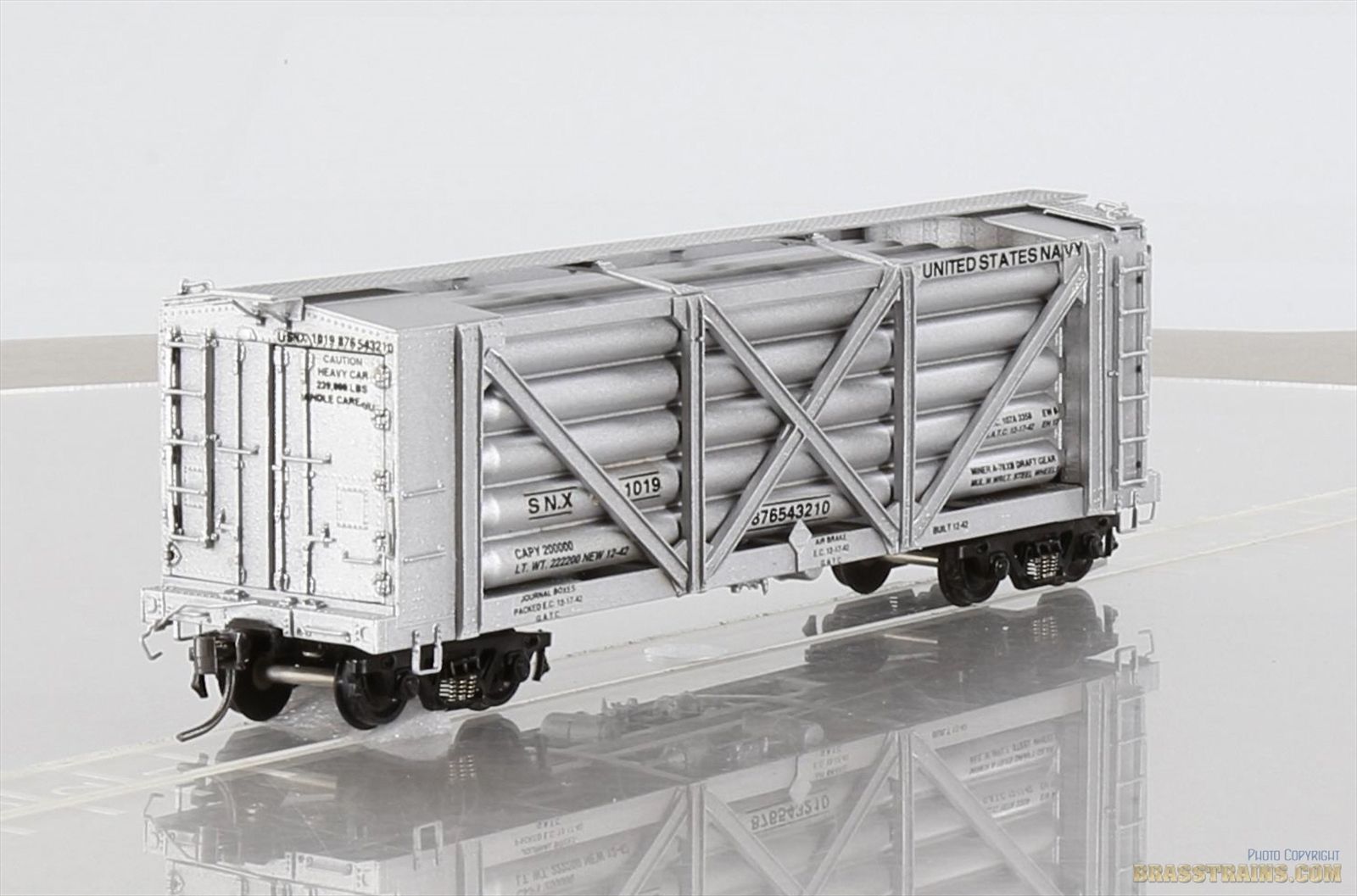 HO Pecos River Brass 2491 United States Navy Helium Car #1019 - CUSTOM