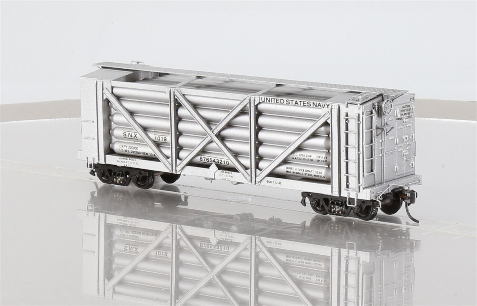 HO Pecos River Brass 2491 United States Navy Helium Car #1019 - CUSTOM