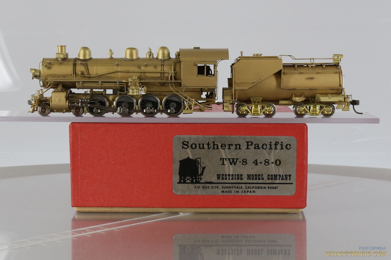 HO Brass Model - WMC Westside SP Southern Pacific TW-8 4-8-0 - Unpainted