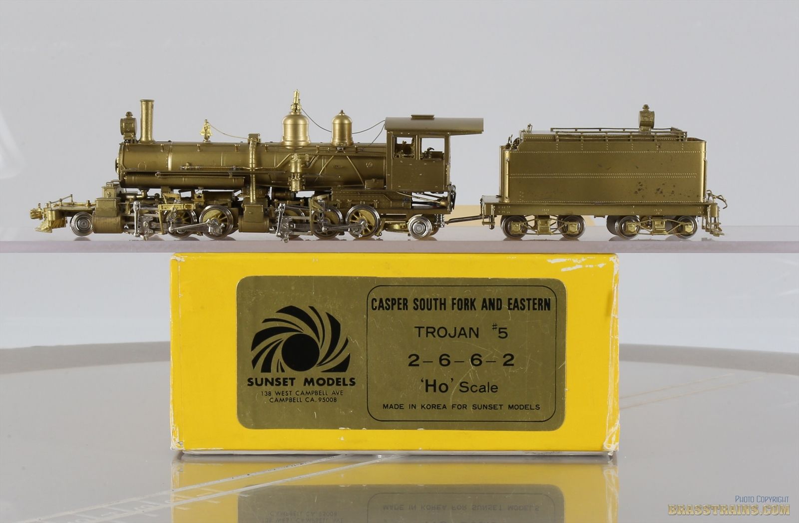 HO Brass Model Train - Sunset Models Casper South Fork & Eastern 2-6-6 ...