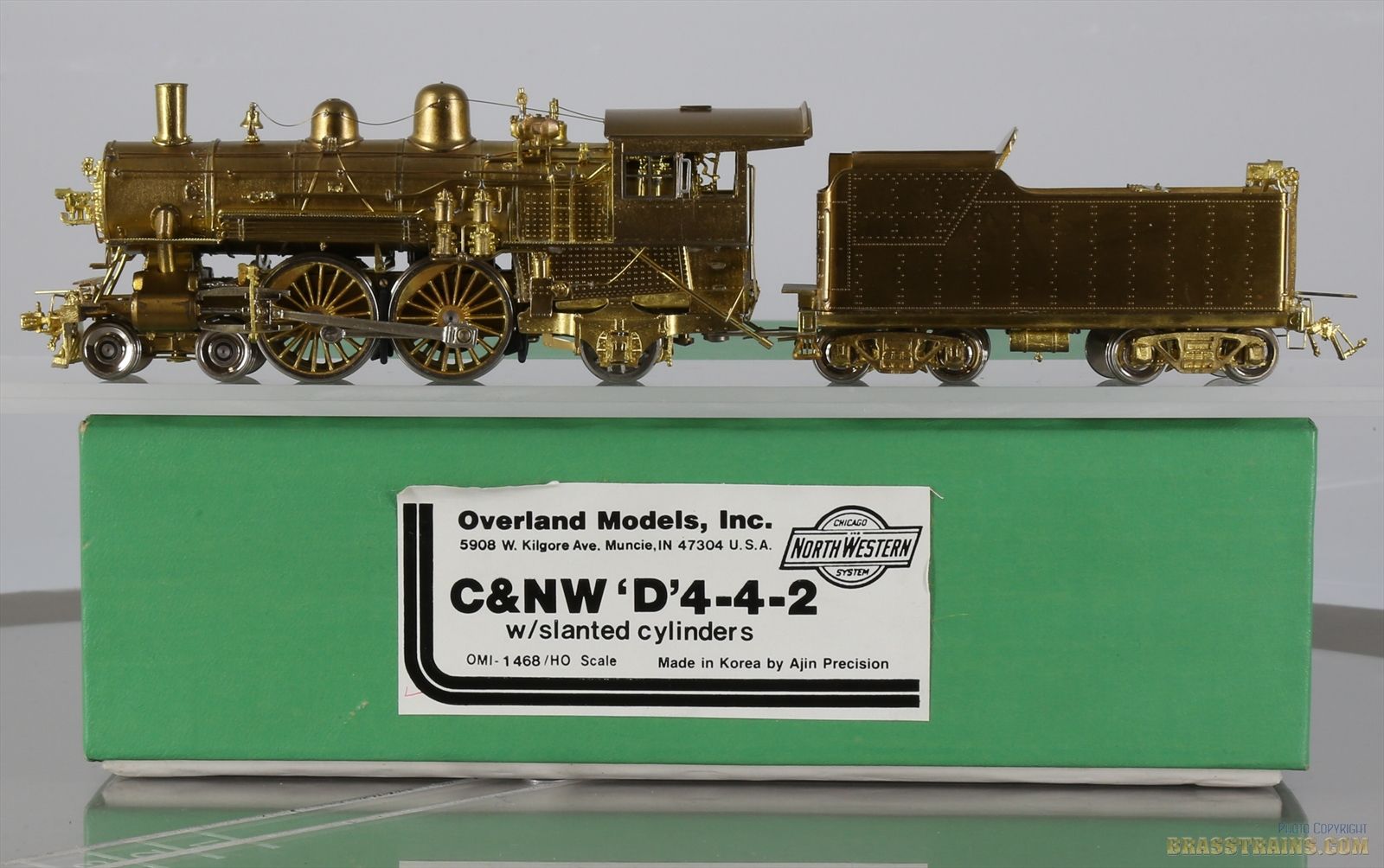 HO Brass Model Train - OMI 1468 Overland C&NW Chicago Northwestern 4-4 ...