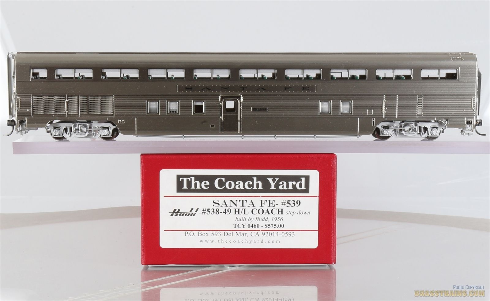HO Brass Model - TCY 0460 The Coach Yard ATSF Santa Fe Hi-Level Budd ...