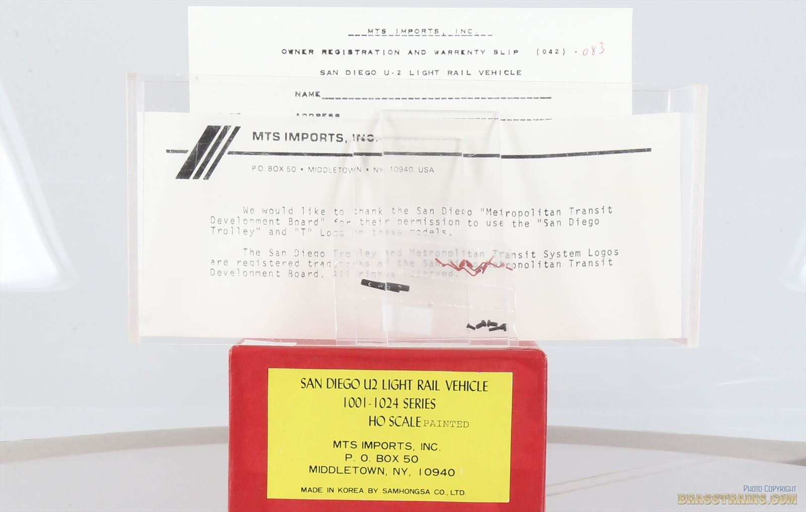 HO Brass Model Train - MTS Imports San Diego Trolley U2 Light Rail ...