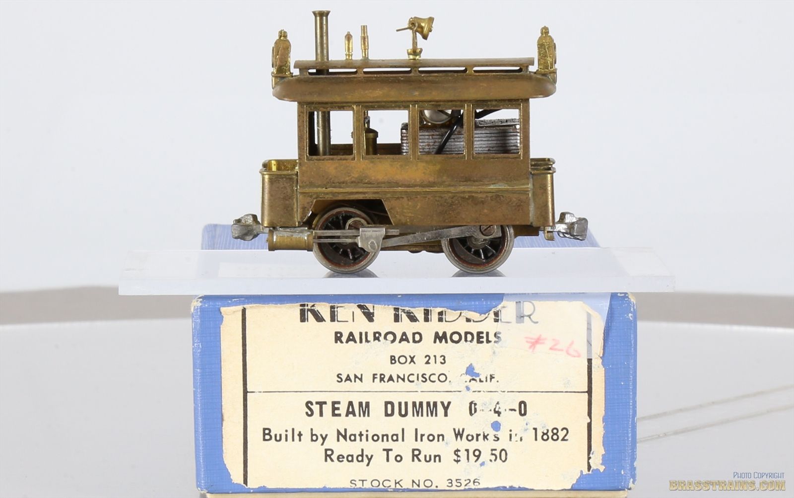 HO Brass Ken Kidder Models 3526 - National Iron Works 1882 Steam Dummy ...