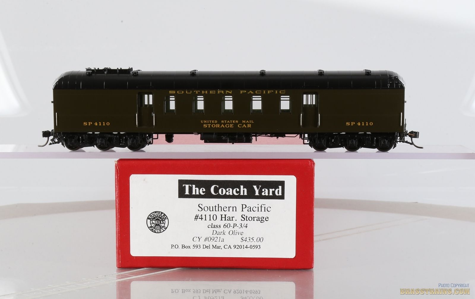 HO Brass Model - TCY 0921a Coach Yard SP Southern Pacific Harriman ...
