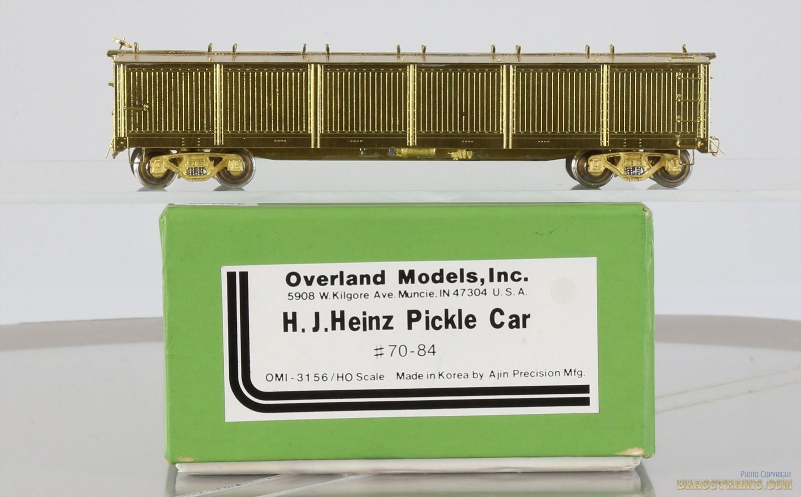 HO Brass Model Train - OMI 3156 Overland HJ Heinz Pickle Car #70-84 w ...