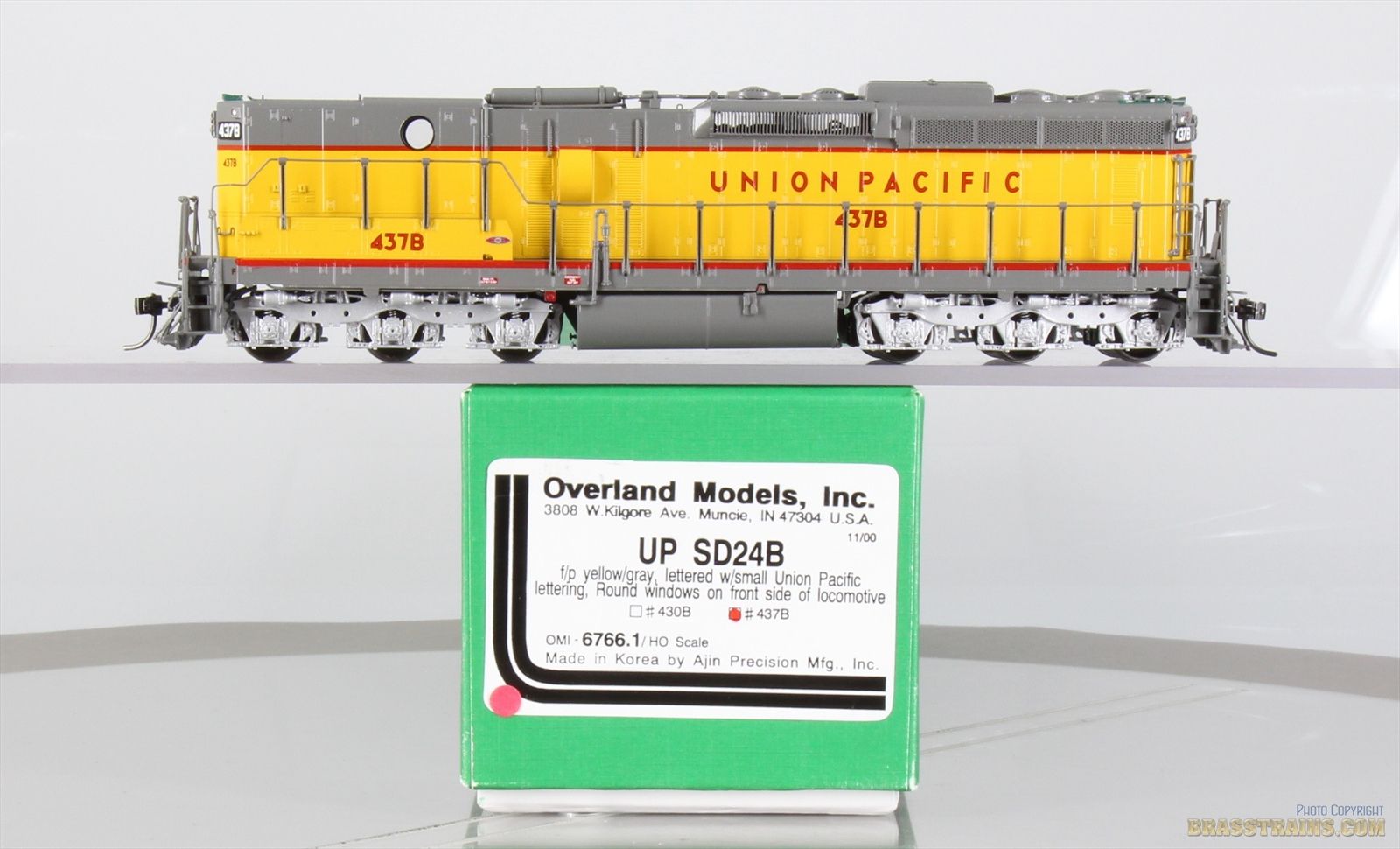 HO Brass Model Train - OMI 6766.1 UP Union Pacific SD24B Diesel #430B