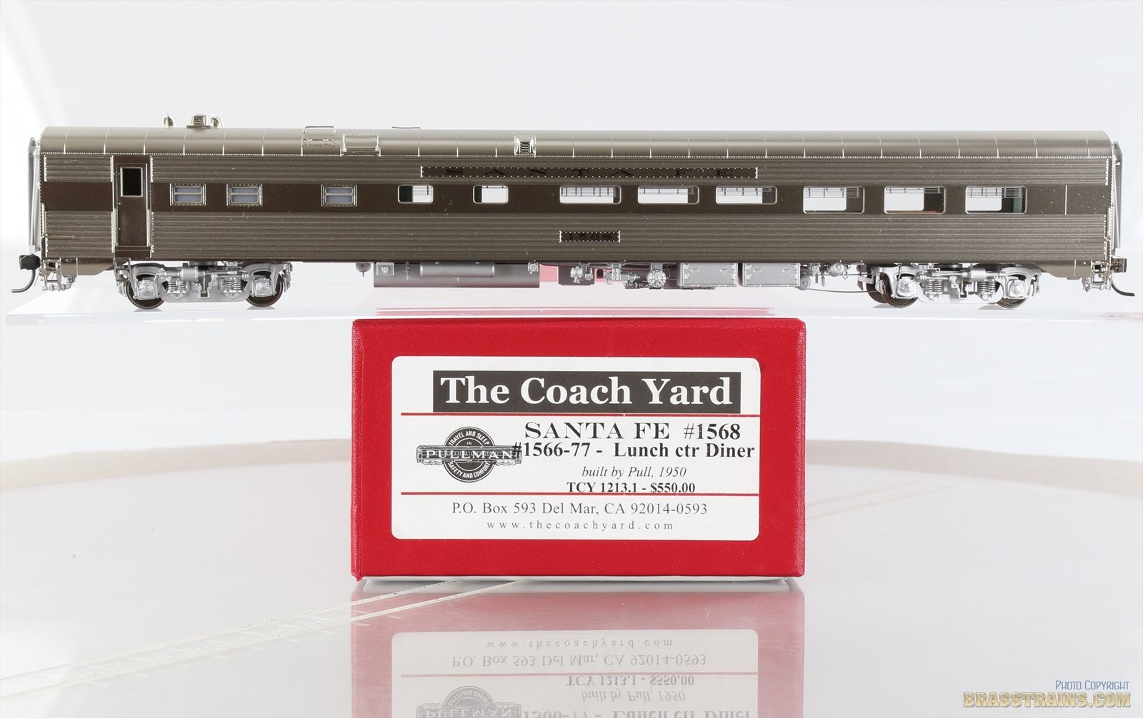 HO Brass Model Train - TCY Coach Yard 1213.1 - AT&SF Santa Fe Lunch ...