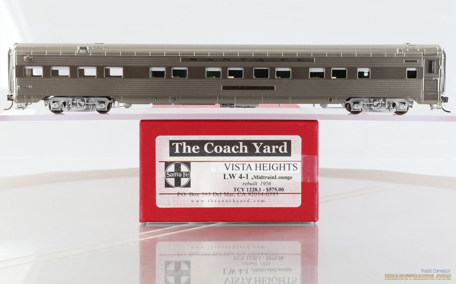 HO Scale Brass Model - TCY CY The Coach Yard 1228.1 ATSF Santa Fe ...