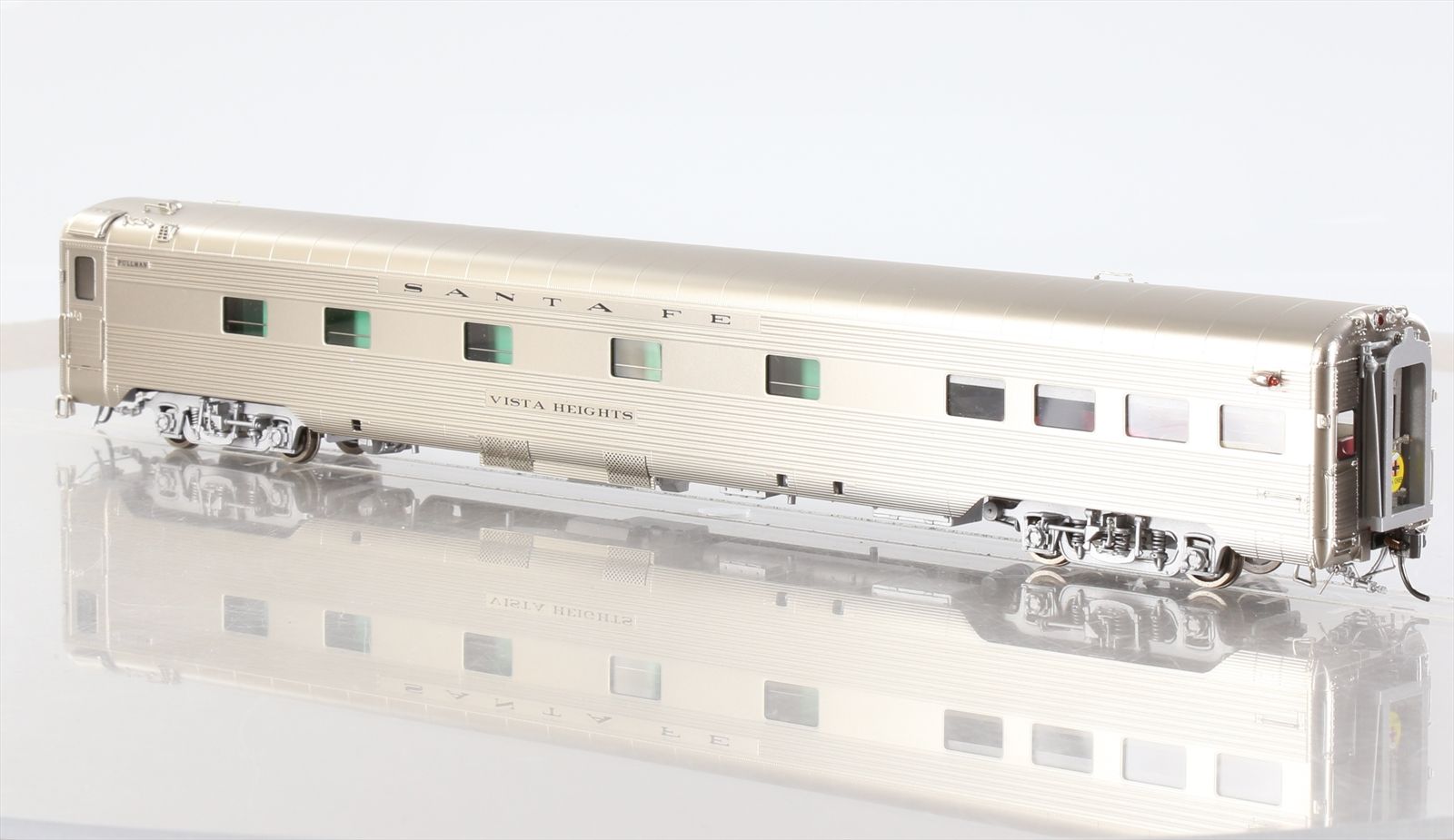 HO Scale Brass Model - TCY CY The Coach Yard 1228.1 ATSF Santa Fe 'Vista heights' 4-1 Lounge Obs ...