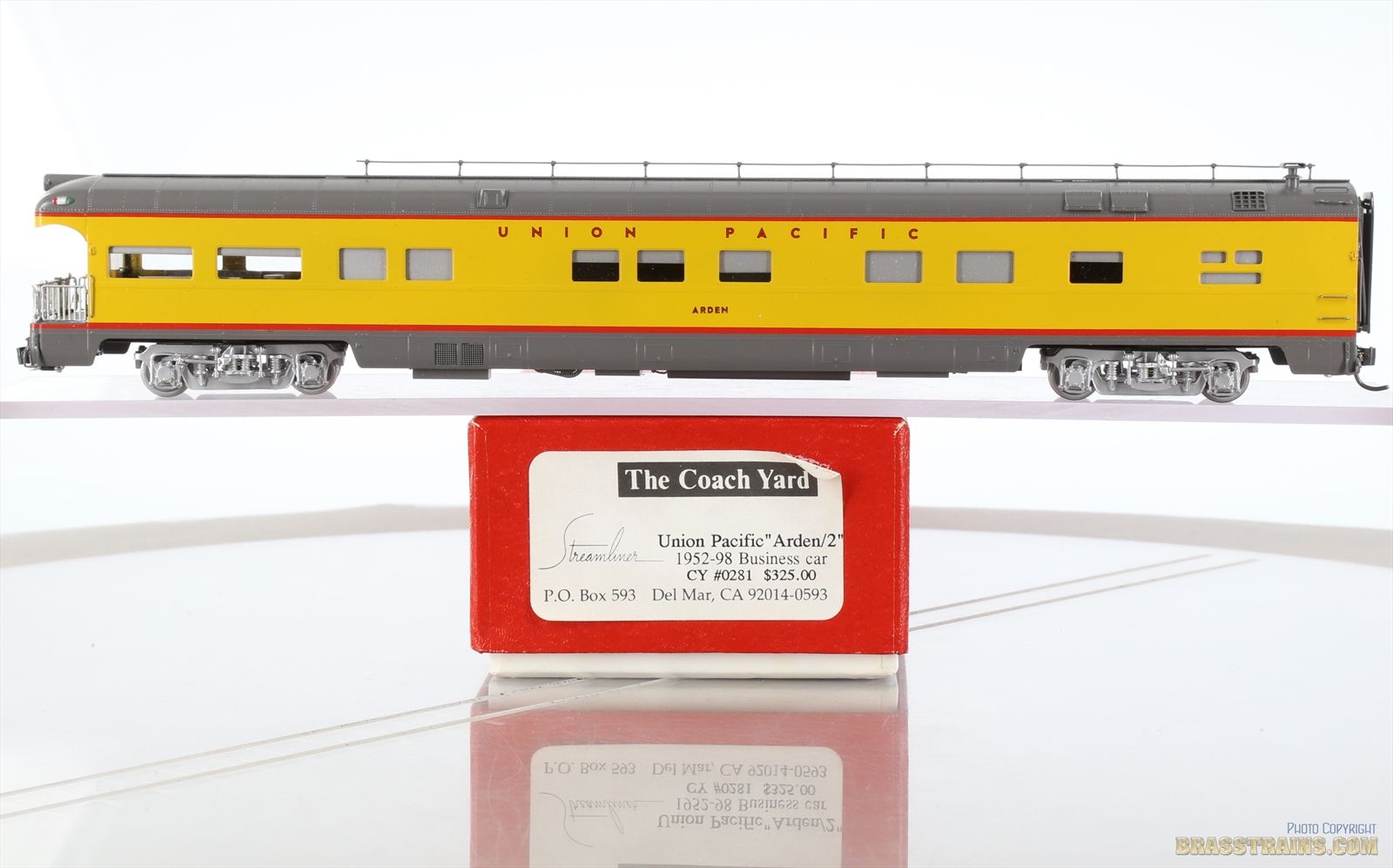 HO Scale Brass Model Passenger Car - TCY 0281 The Coach Yard UP Union ...