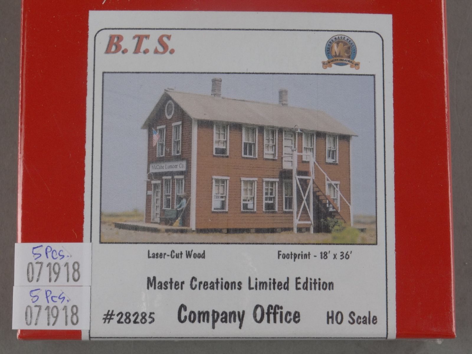 HO Scale BTS Master Creations - Craftsman Kit Lot - McCabe Lumber Co ...