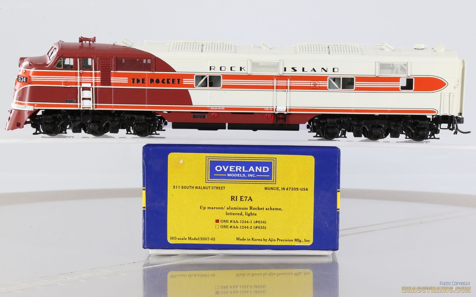 HO Brass Model - OMI AA-1244-1 RI E7A Diesel #634 - Rocket Scheme - F/P