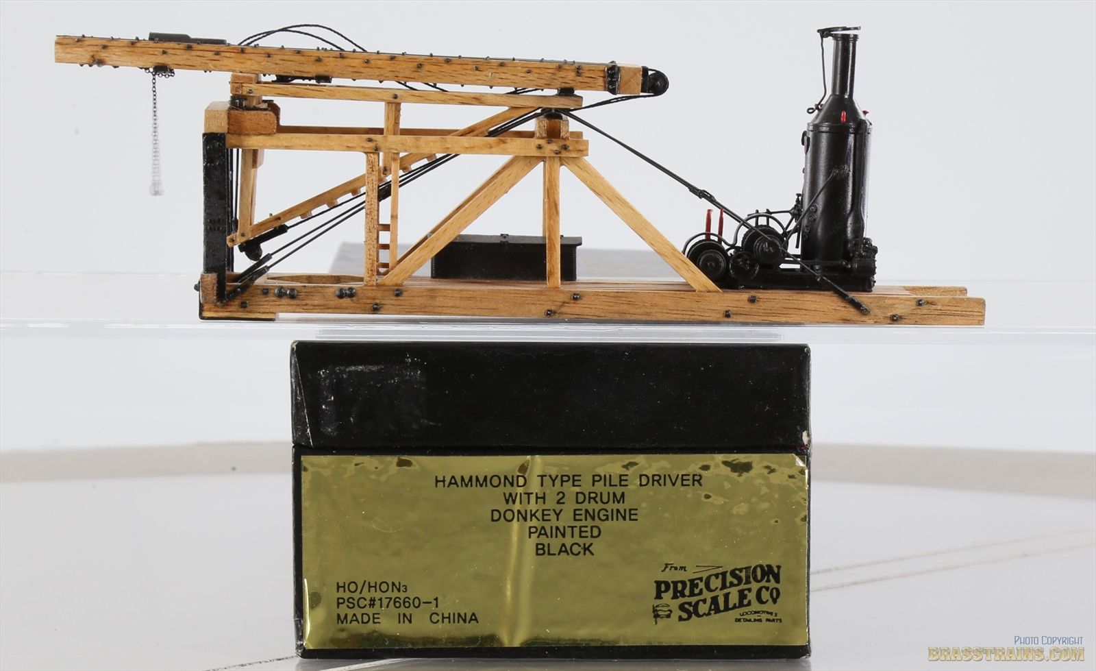 HO / HOn3 Brass / Wood Model - PSC 17660-1 Hammond Pile Driver w/ 2 ...