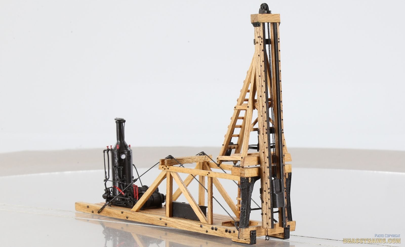 HO / HOn3 Brass / Wood Model - PSC 17660-1 Hammond Pile Driver w/ 2 ...