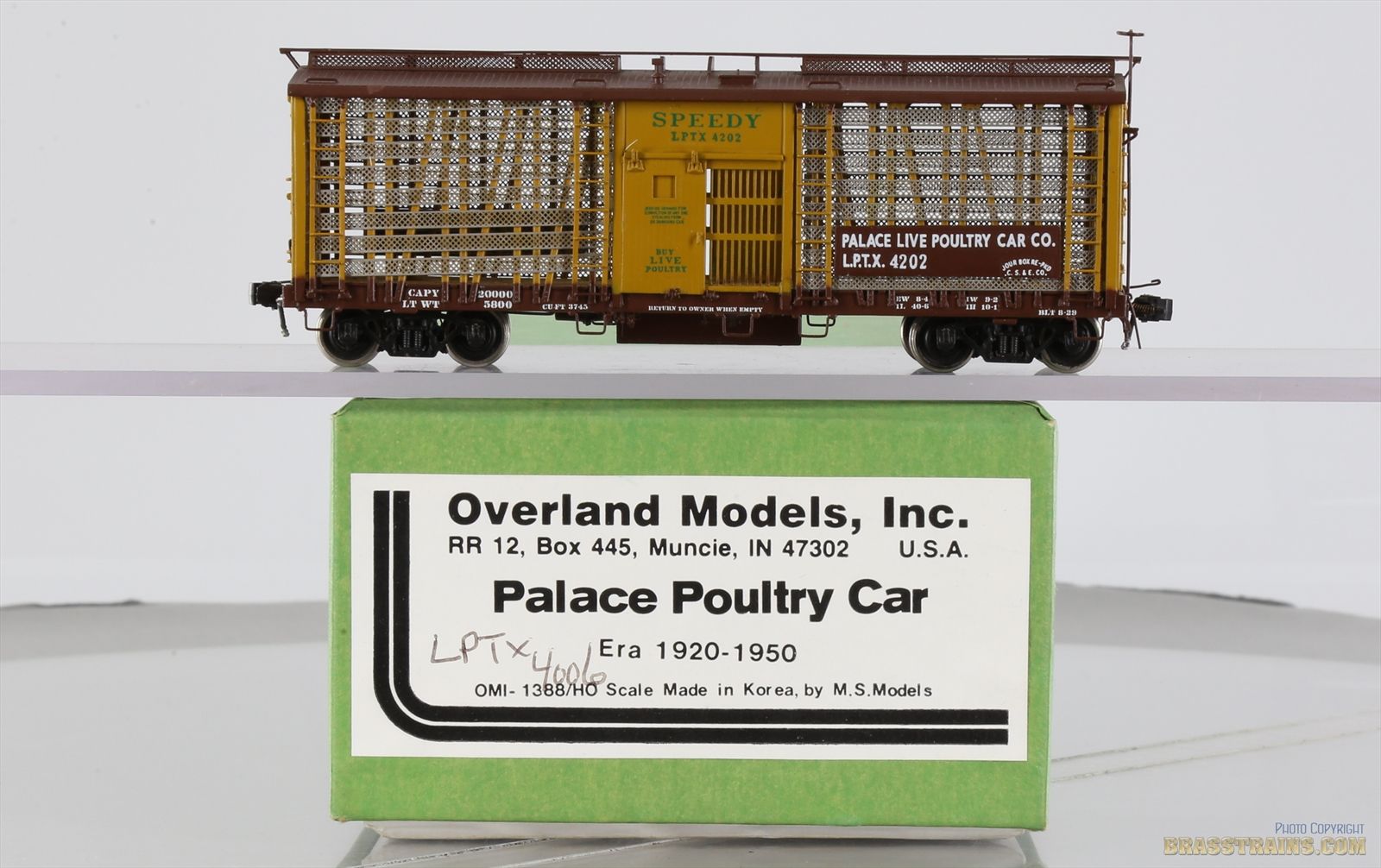 HO Brass Model Train - OMI 1388 Palace Poultry Car 1920-1950 Era ...