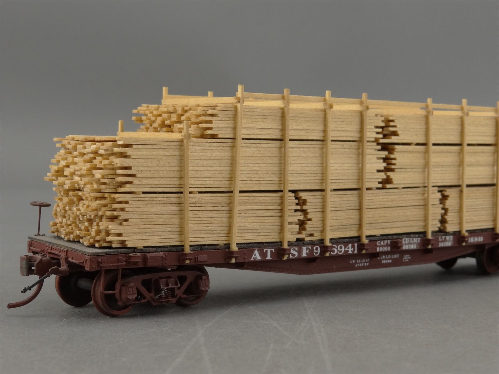 HO Model Freight Car - Sunshine Models 30.1 AT&SF Ft-I or J 44' Flatcar ...