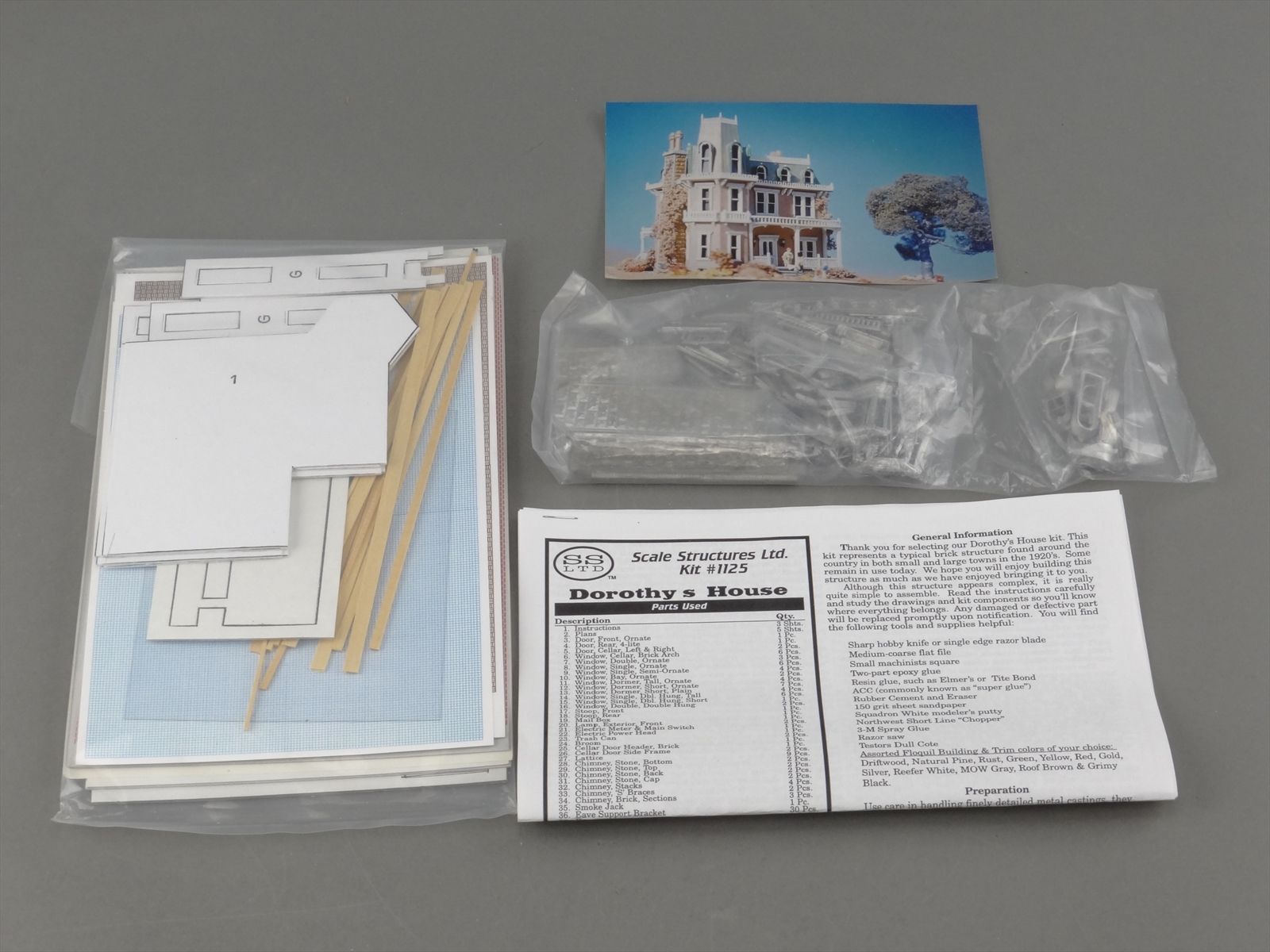 HO / HOn3 Scale Structures Ltd Craftsman Kit #1125 - Dorothys House ...