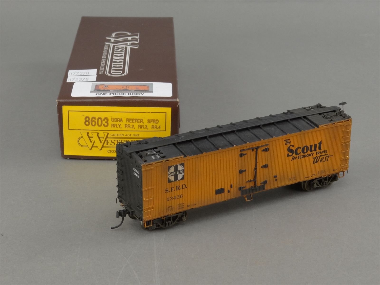 HO Model - Westerfield 8603 Pro Built Kit - SFRD USRA Reefer Santa Fe ...