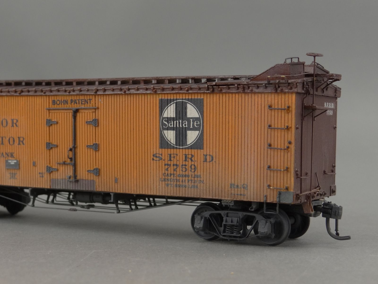 HO Model - Westerfield 10801 Pro Built Kit - SFRD Reefer Santa Fe #7759 ...