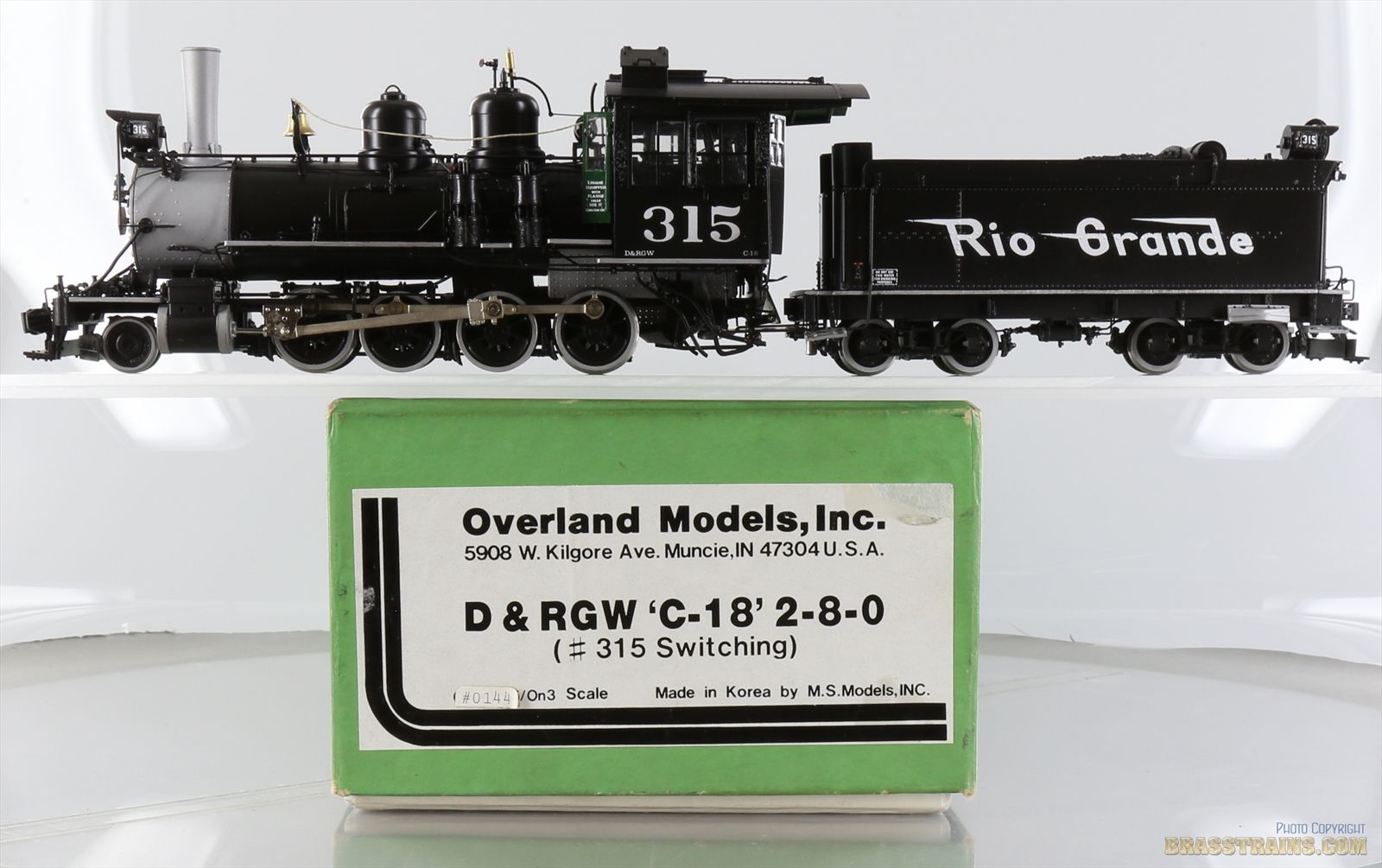 On3 Scale Brass Model - OMI 0144 D&RGW C-18 Rio Grande 2-8-0 #315 ...