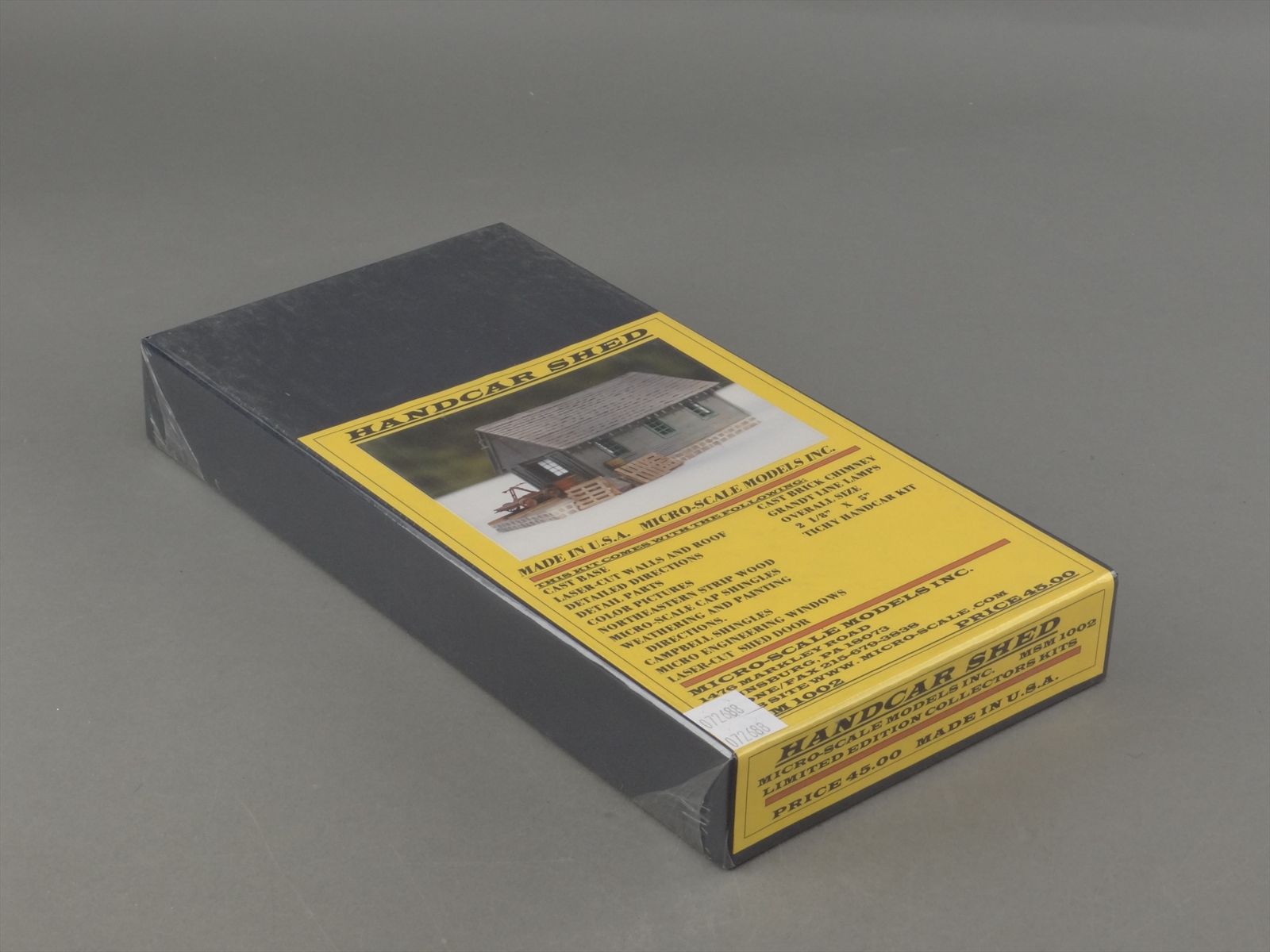 HO Scale Craftsman Kit - MSM Micro-Scale Miniatures - 1002 Handcar Shed