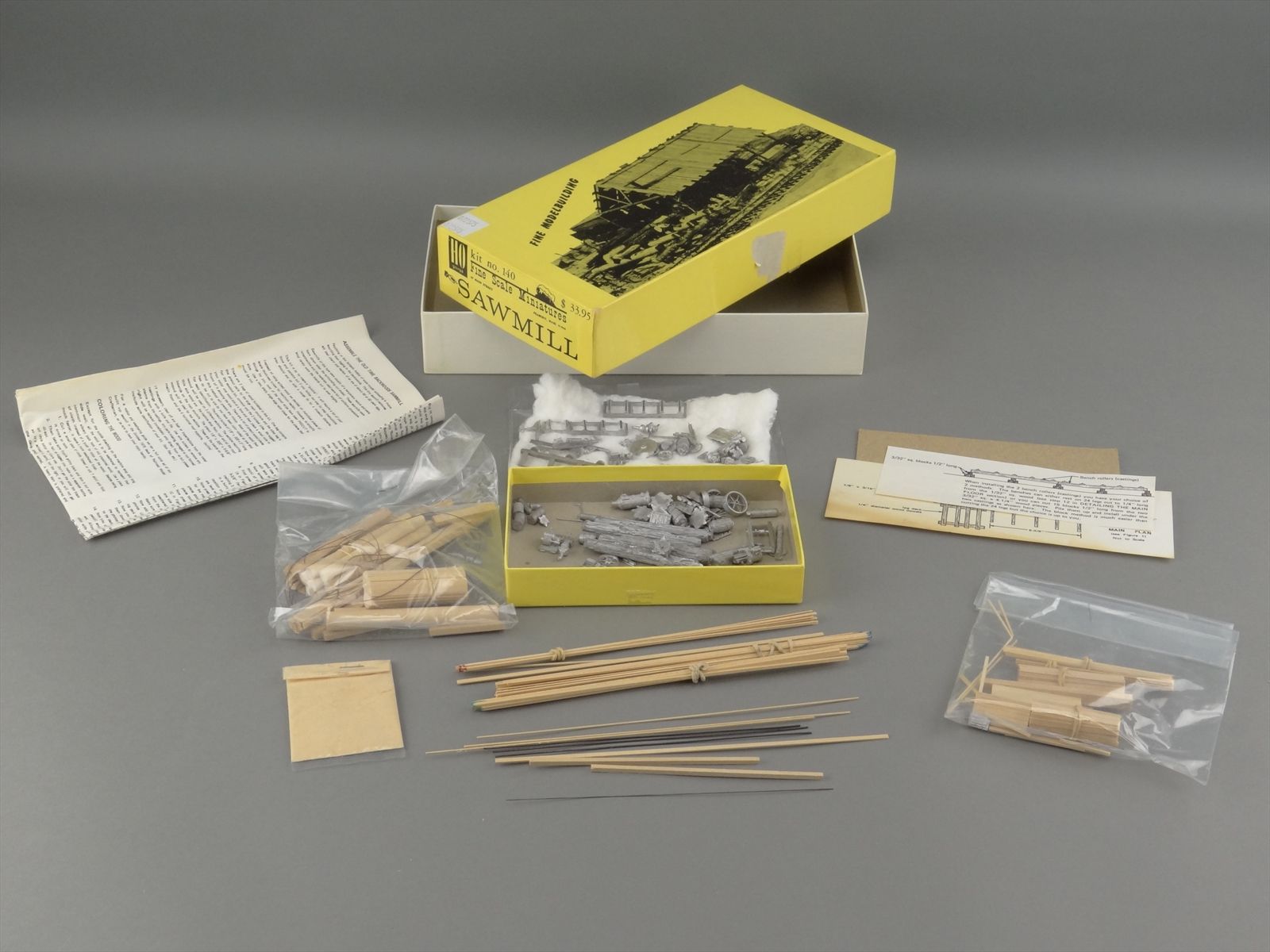 HO Scale Craftsman Kit - FSM Fine Scale Miniatures Kit #140 Sawmill