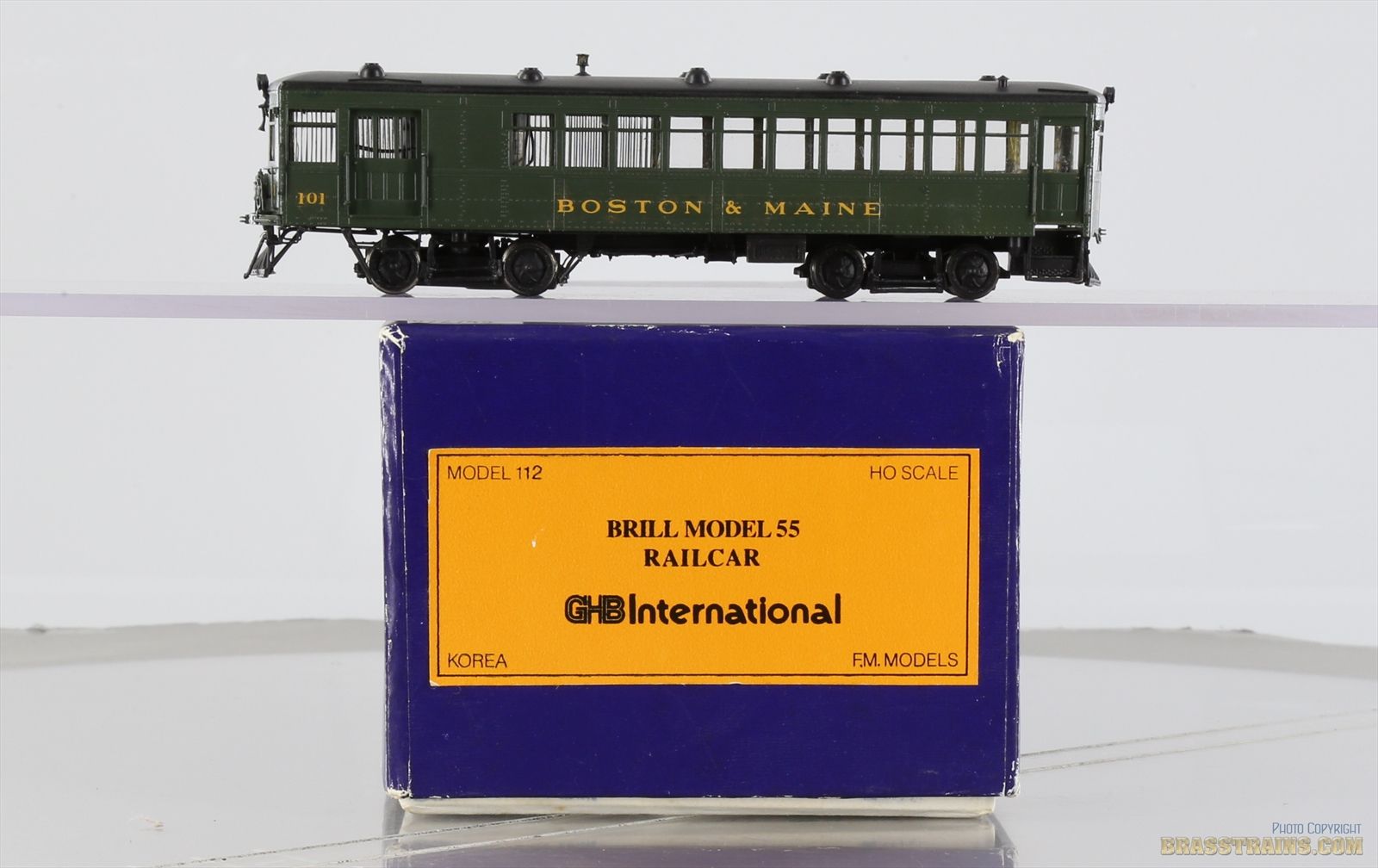 HO Brass Model - GHB International 112 Brill Model 55 Railcar B&M #101 ...