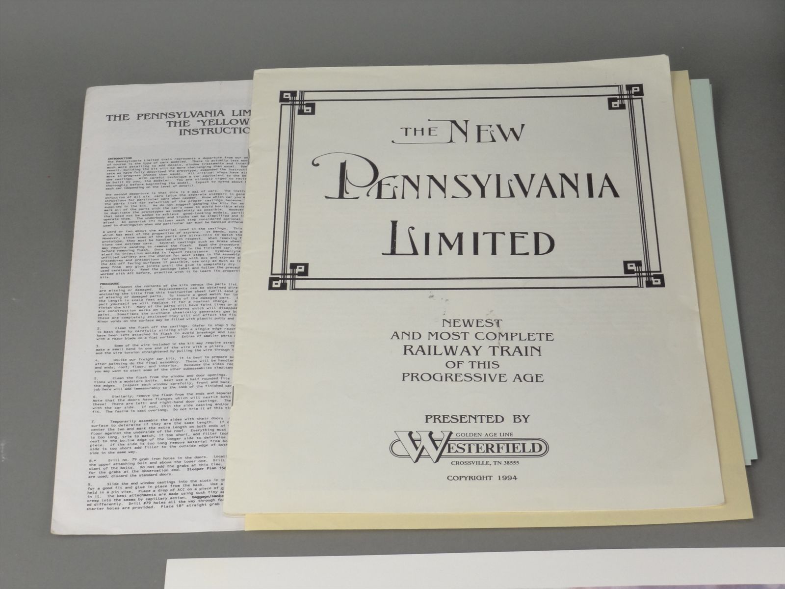 HO Scale Models - Westerfield PRR Pennsylvania Pullman Palace Train of ...