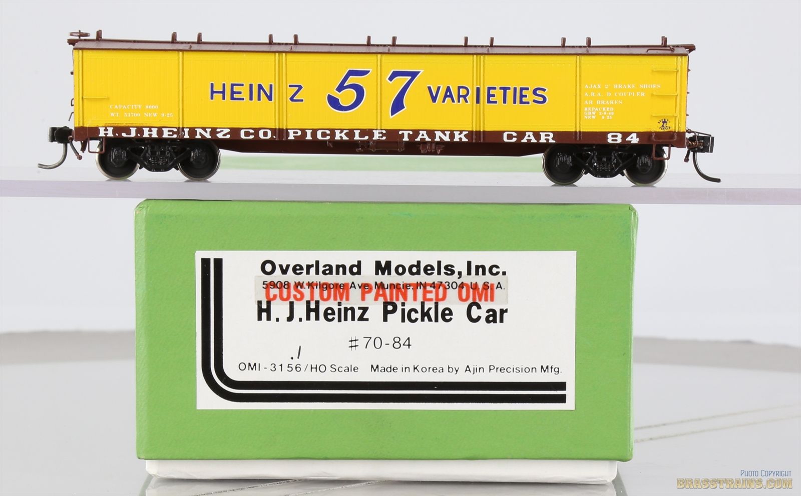 HO Brass Model - OMI 3156.1 Overland HJ Heinz Pickle Car #84 - Custom